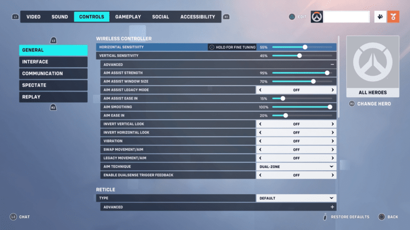 Overwatch 2 Best Controller Settings PS5 & PS4 - VideoGamer