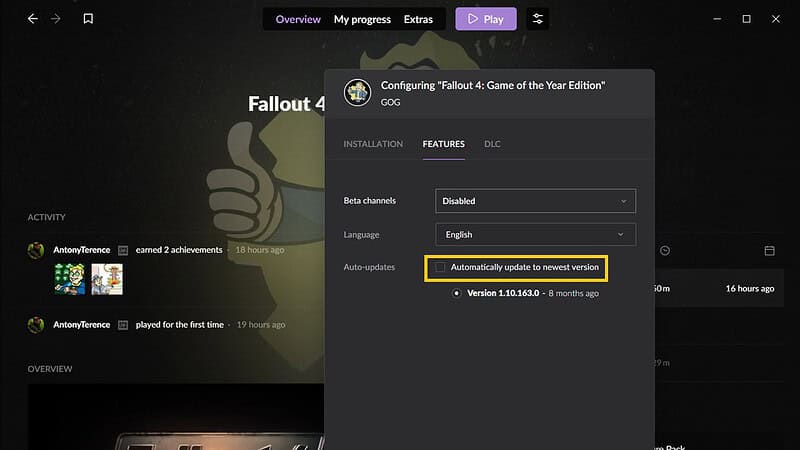 Fallout 4 how to stop next gen update - prevent next patch - VideoGamer