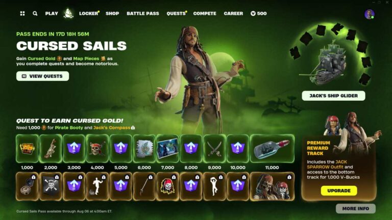 How to get the Jack Sparrow skins in Fortnite - unlocking both outfits ...